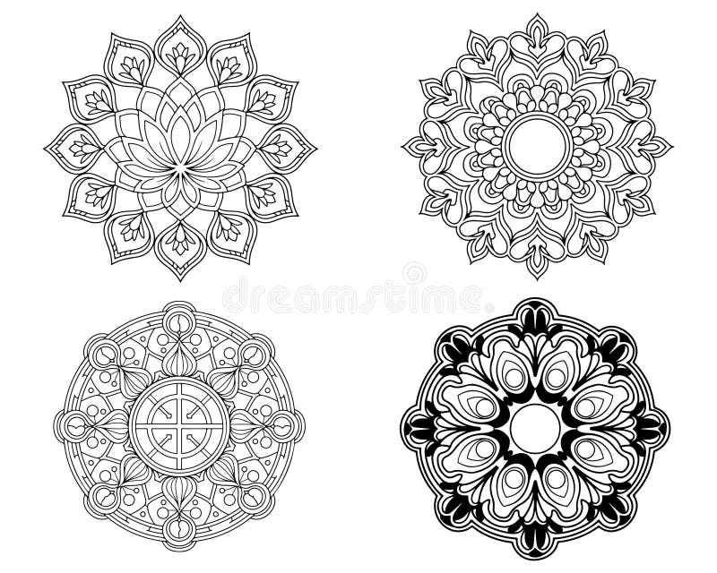 Premium Mandala Vector Set Intricate Designs for Digital Print Use ...