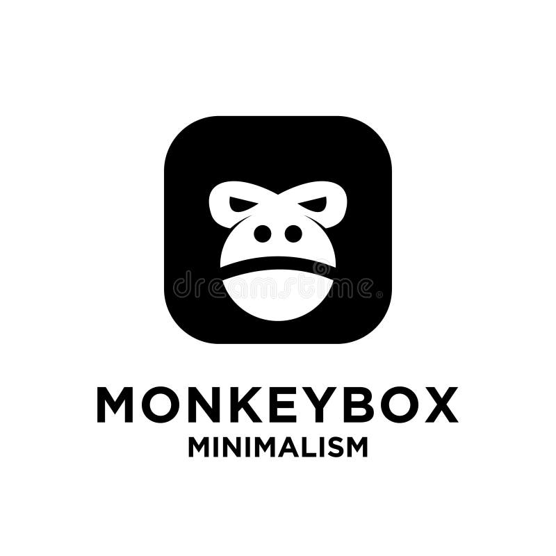 Logo Design of Head Monkey Vector Illustration Stock Vector ...