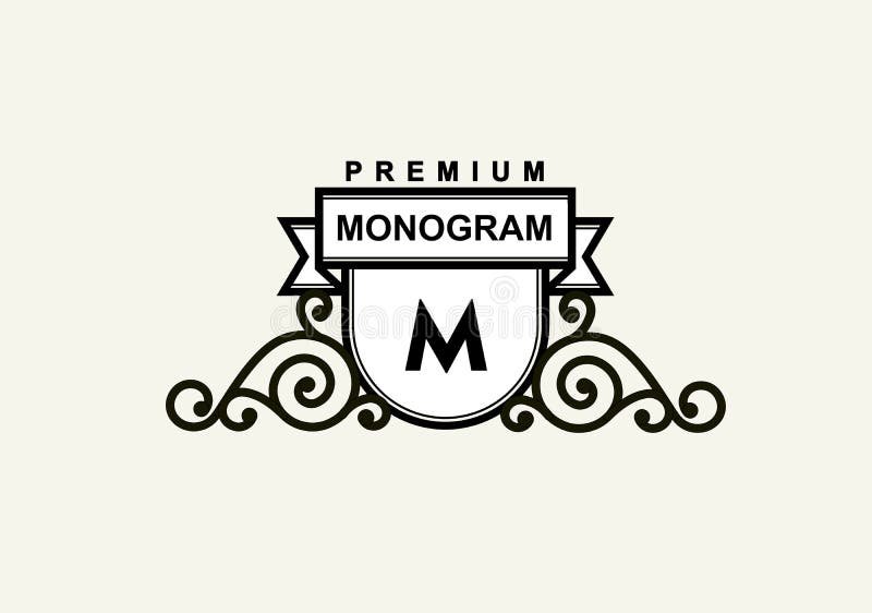 Premium Monogram Template for Your Emblems, Logos, Chevrons, Labels ...