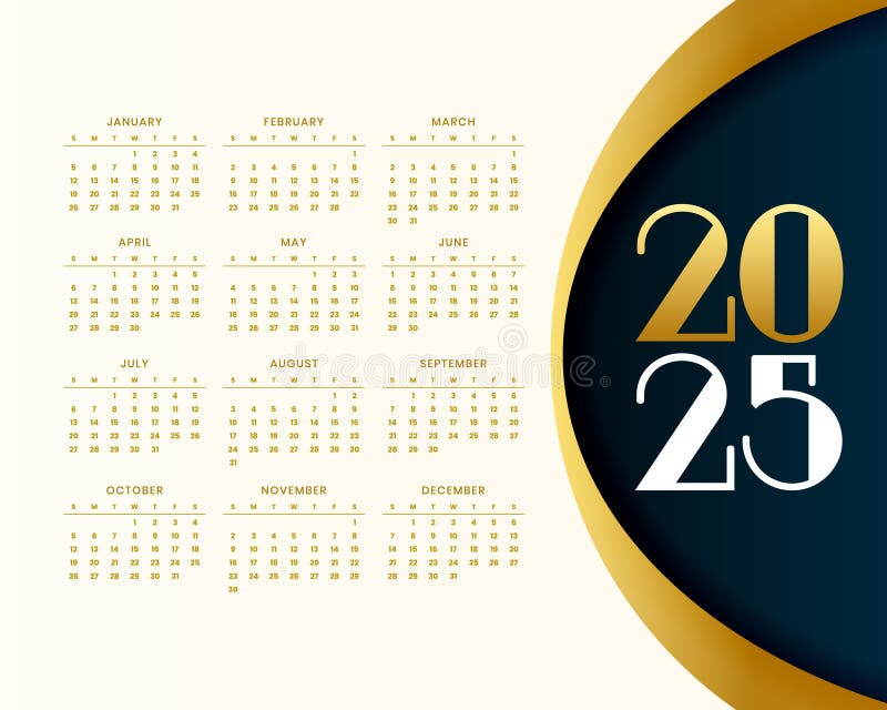 Premium 2025 Monthly Calendar Template Printable Design Stock Vector ...