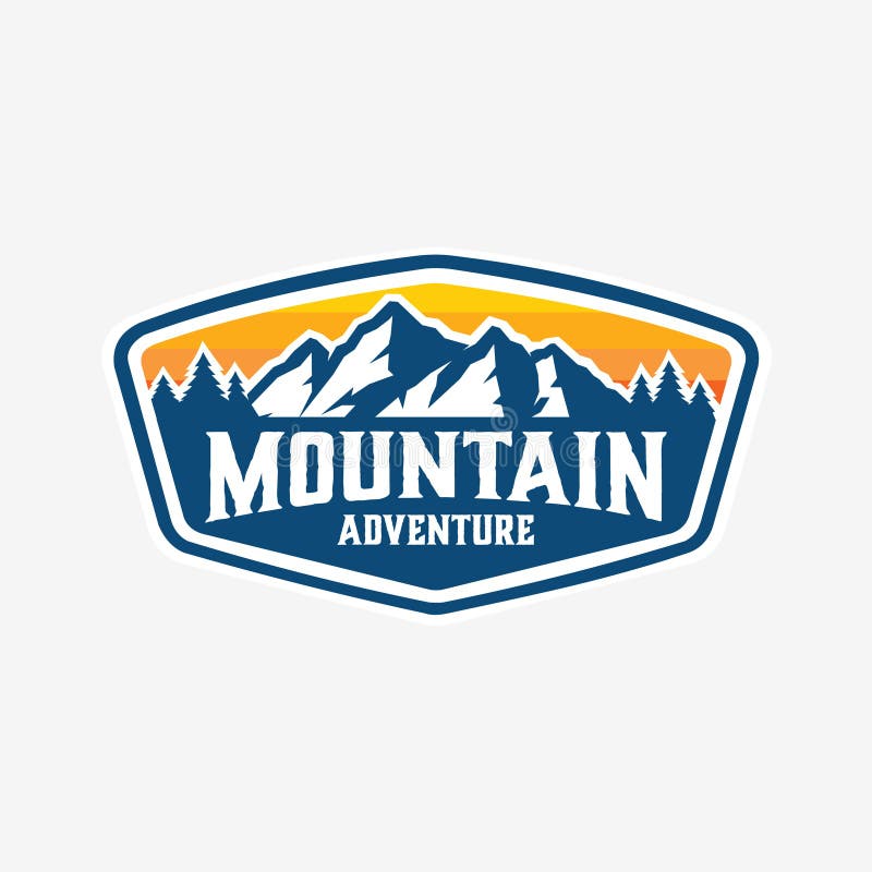 Mountain Adventure Logo Vector Badge Emblem Design Template Set ...