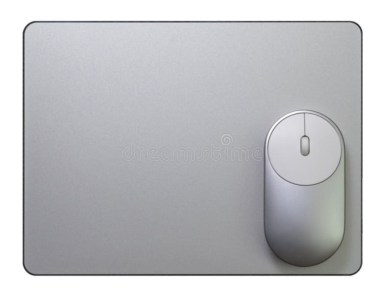Premium Mouse in Aluminium Mouse Pad Stock Image - Image of equipment ...