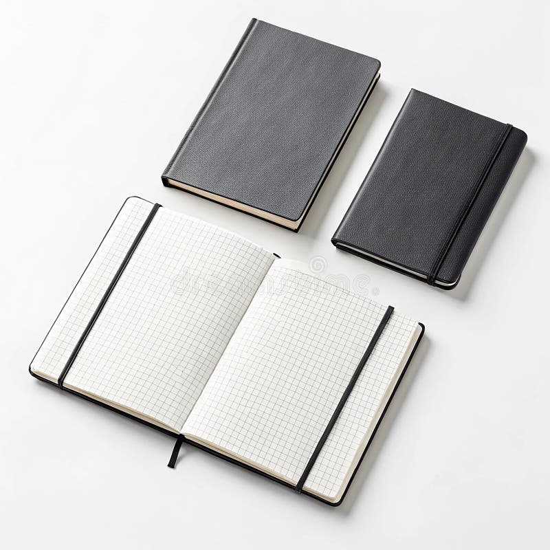 Premium Notebook Set with Assorted Pages Stock Illustration ...