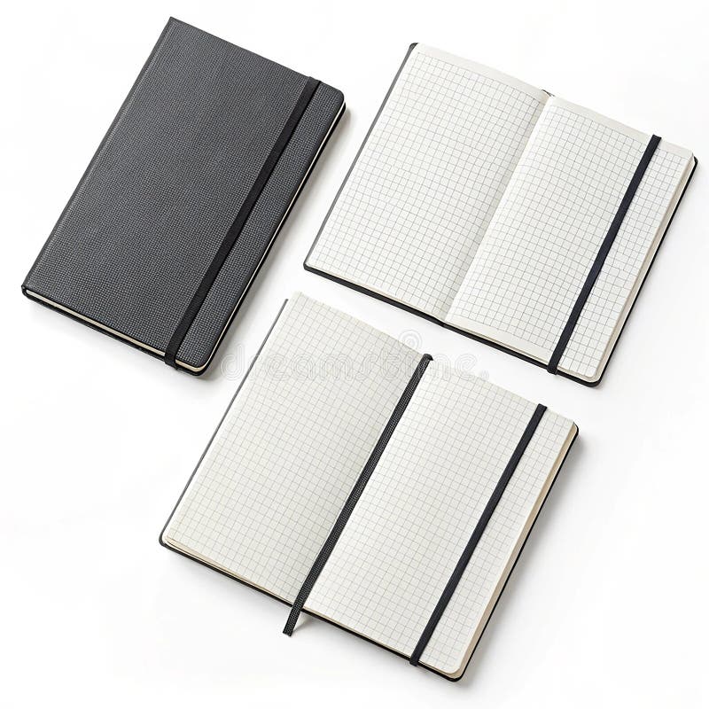 Premium Notebook Set with Assorted Pages Stock Illustration ...