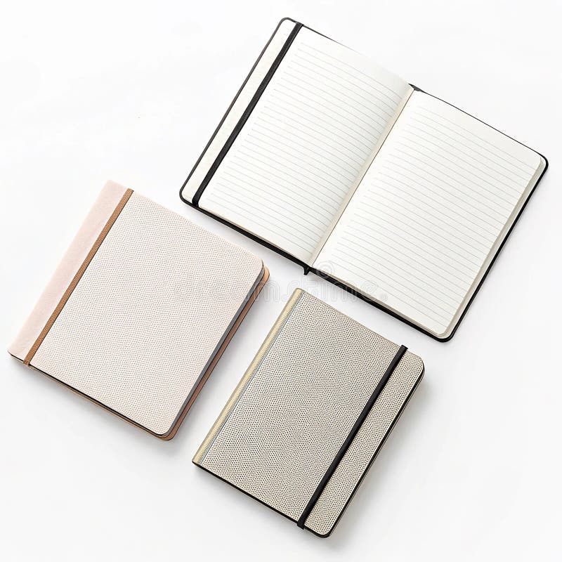 Premium Notebook Set with Assorted Pages Stock Illustration ...