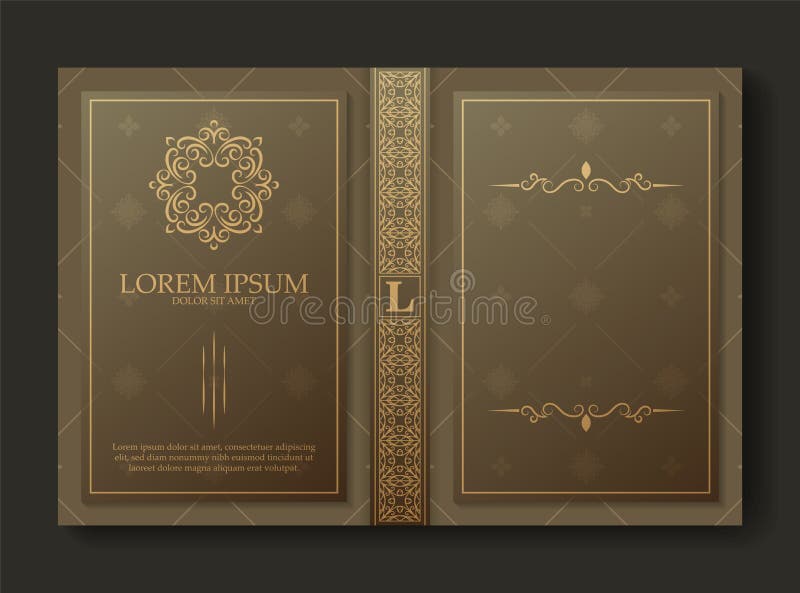 Premium Ornamental Book Cover Design Stock Illustration - Illustration ...