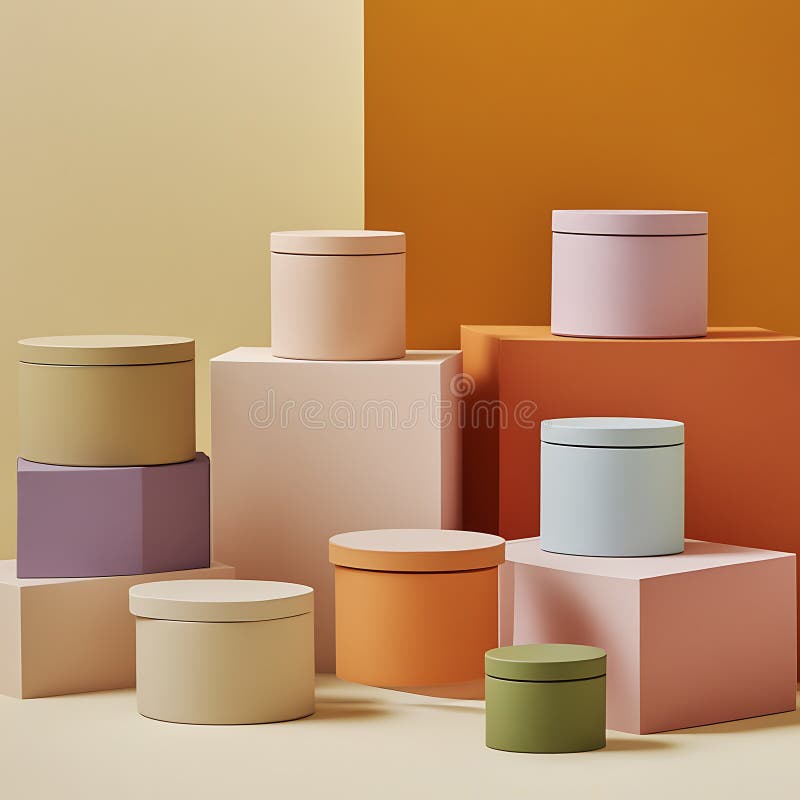 Premium Packaging Display on Minimalist Podium for Modern Branding ...