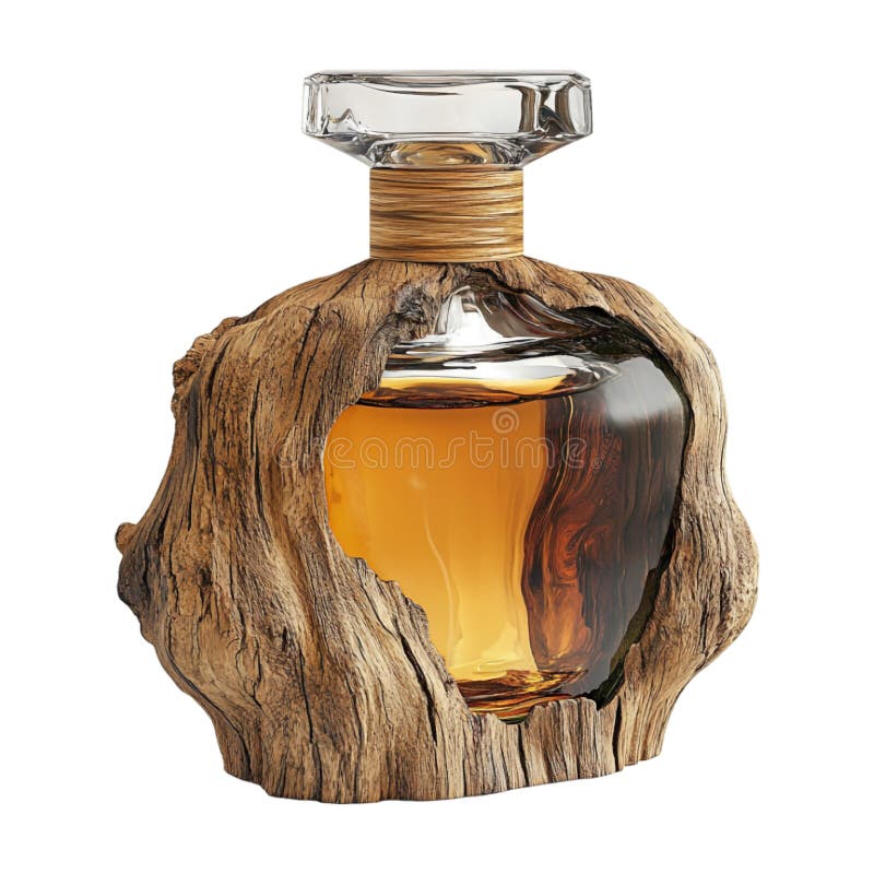 Premium Perfume on Wooden Log on Transparent Background - Ai Generated ...