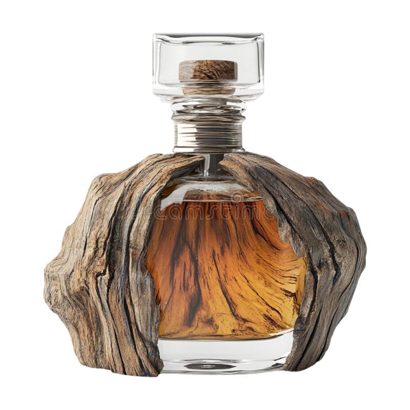 Premium Perfume on Wooden Log on Transparent Background - Ai Generated ...