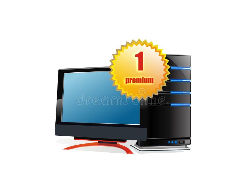 Premium personal computer stock vector. Illustration of shadow - 4552303