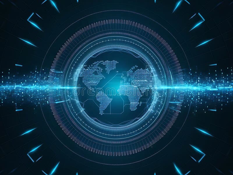 Digital Information Technology Binary World Concept Computer Generated Background Illustration ...