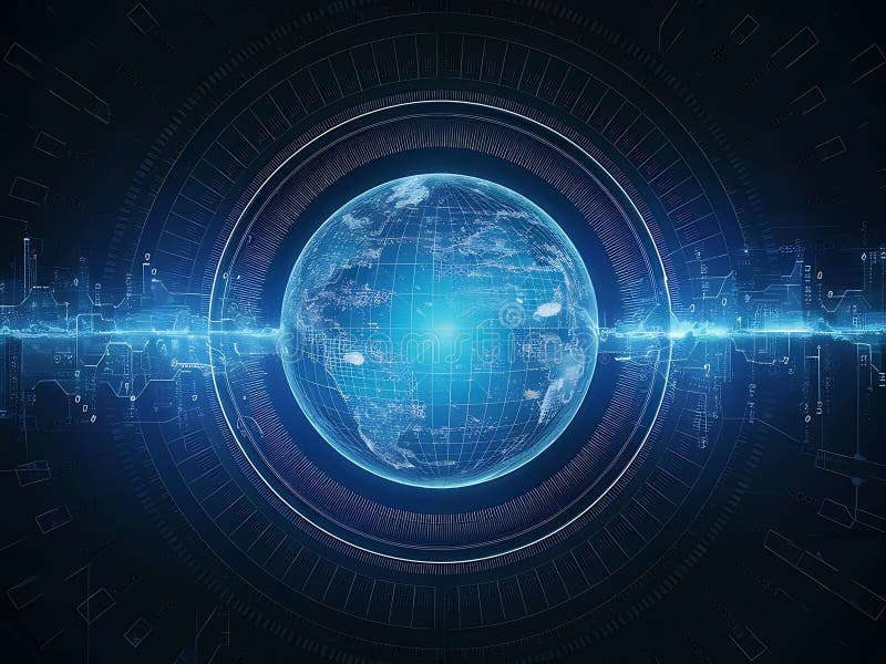 Digital Information Technology Binary World Concept Computer Generated Background Illustration ...