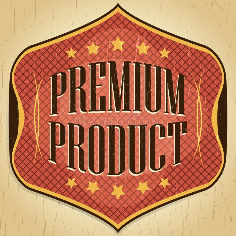Premium Product Label. Vector Illustration Decorative Design Stock ...