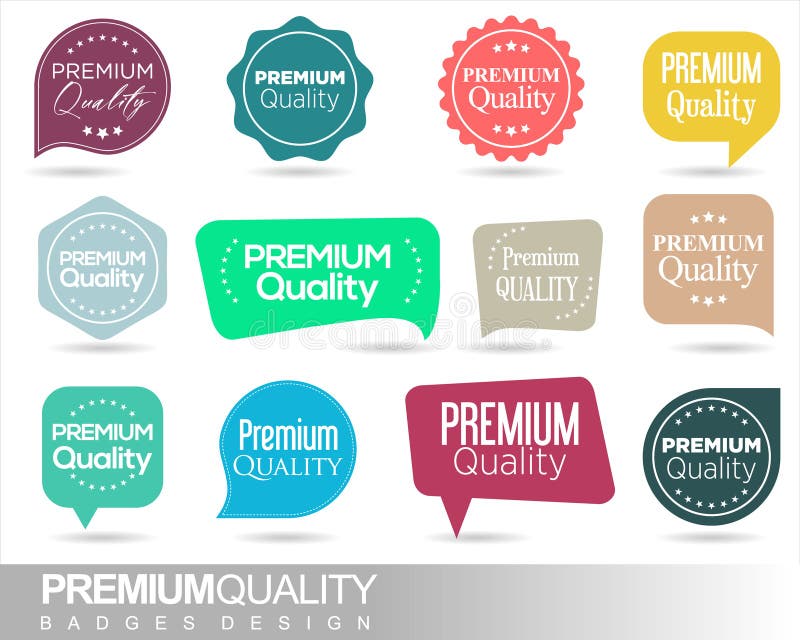 Premium Quality Badge and Tags in Flat Design Style Vector Illustration ...