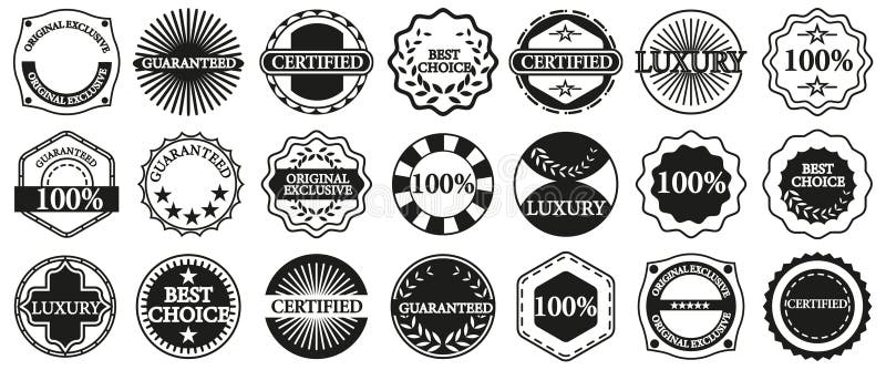 Premium Quality Badges. Premium Quality, Guaranteed, Certified Sticker ...