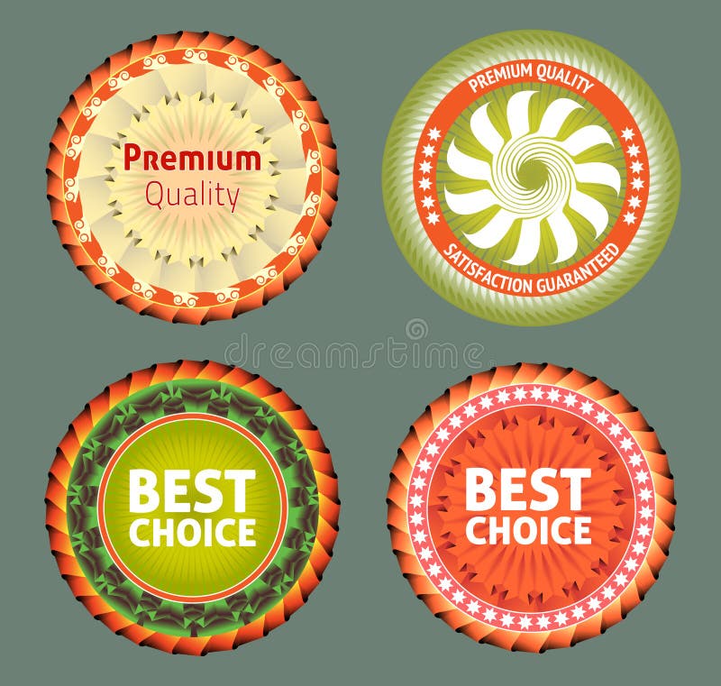 Premium Quality and Best Choice Label Stock Vector - Illustration of ...