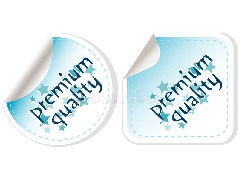 Premium Quality Button Vector Label Set Stock Vector - Illustration of ...