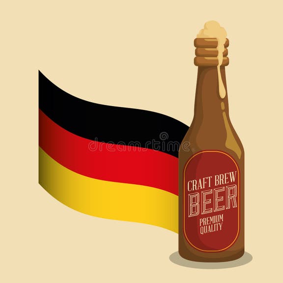 Premium Quality German Beer Stock Vector - Illustration of lager, glass ...