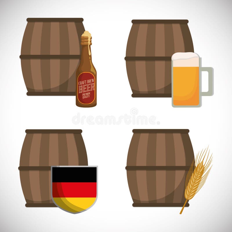 Premium Quality German Beer Stock Vector - Illustration of flag ...