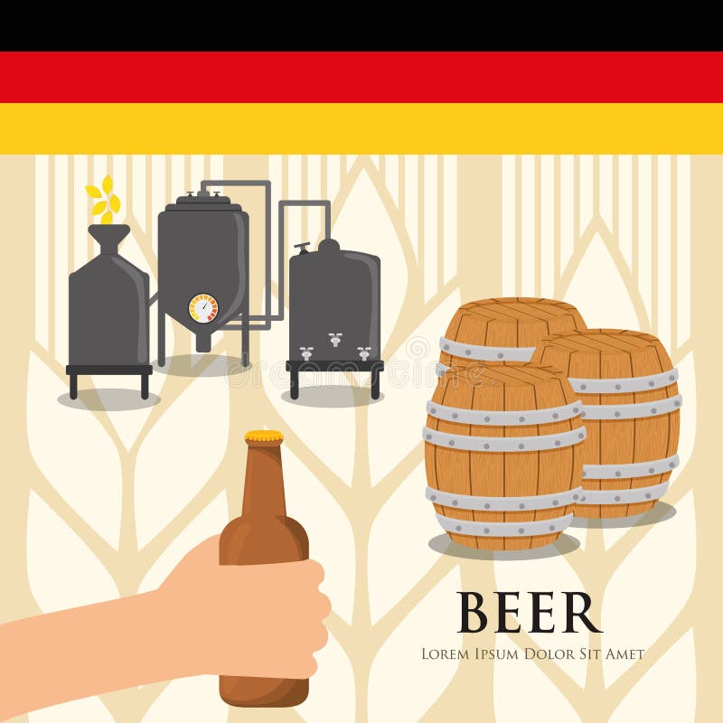 Premium Quality German Beer Stock Vector - Illustration of black, beer ...