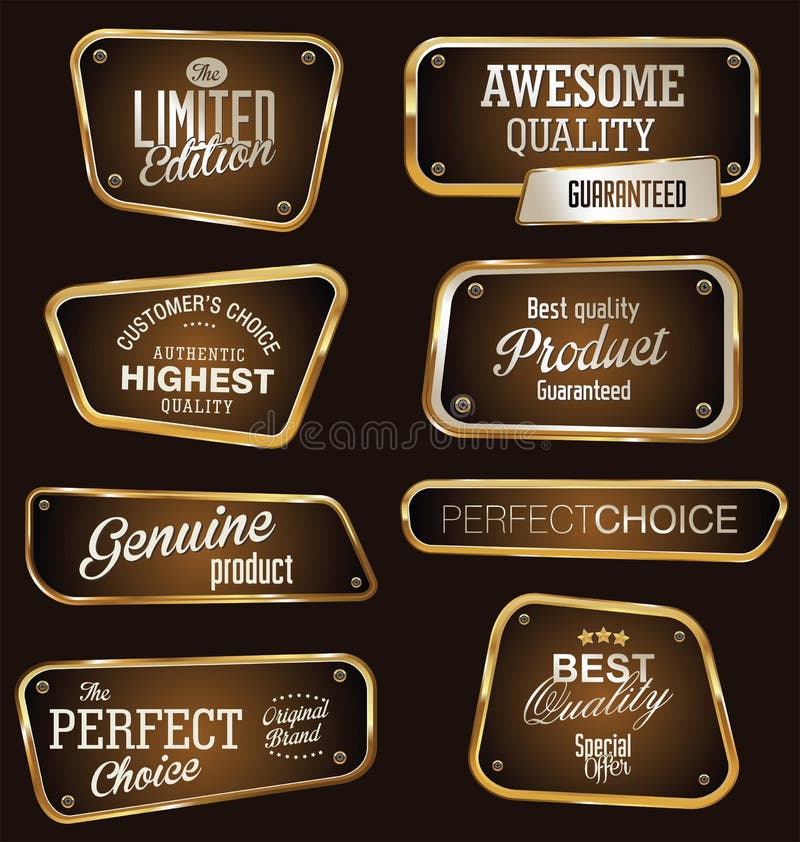 Brown tag labels stock vector. Illustration of label - 33408869