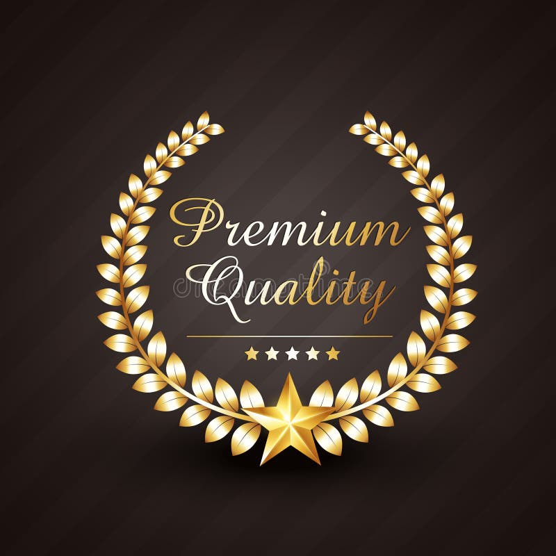 Quality Premium Product Design Golden Label Badge Stock Illustration ...