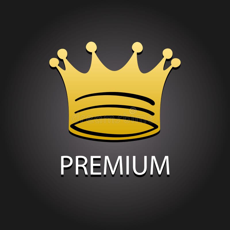 Premium Quality Golden Label with Crown, Vector Stock Vector ...