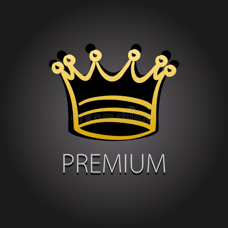 Premium Quality Golden Label with Crown, Vector Stock Vector ...
