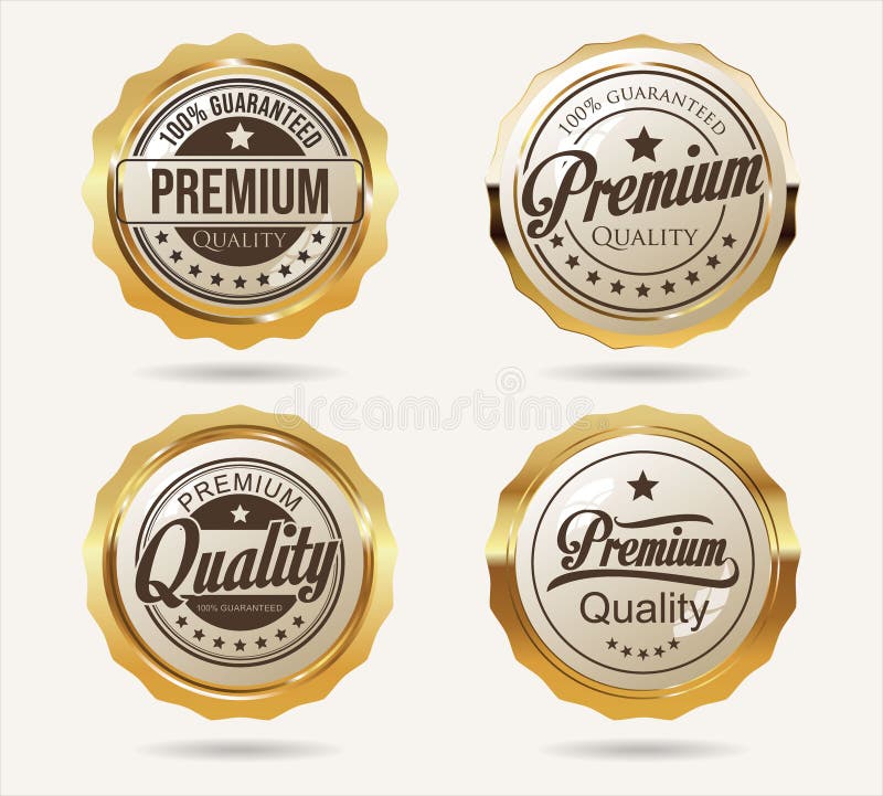 Premium Quality Golden Labels Retro Vintage Design Vector Collection ...
