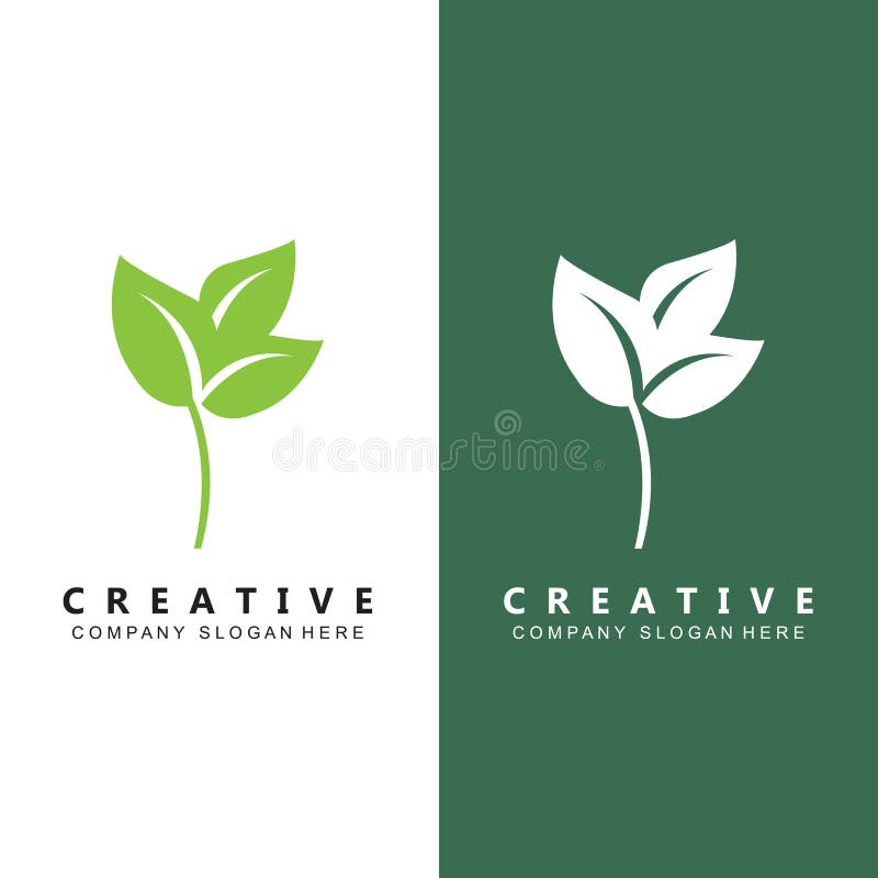 Premium Quality Green Leaf Plant Logo Vector Symbol Stock Vector - Illustration of abstract ...