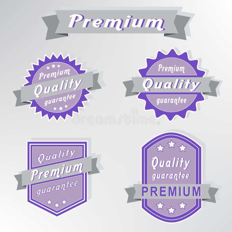 Premium Quality Guarantee Stamps Set Stock Illustration - Illustration ...