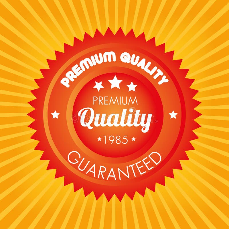 Premium Quality Guaranteed Orange Sticker Stock Vector - Illustration ...