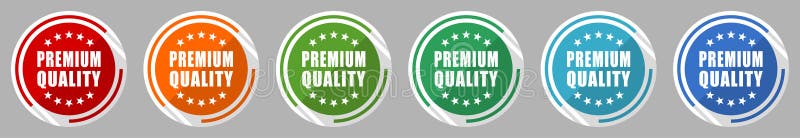 Premium Quality Icon Set, Vector Illustration in 6 Colors Options for ...
