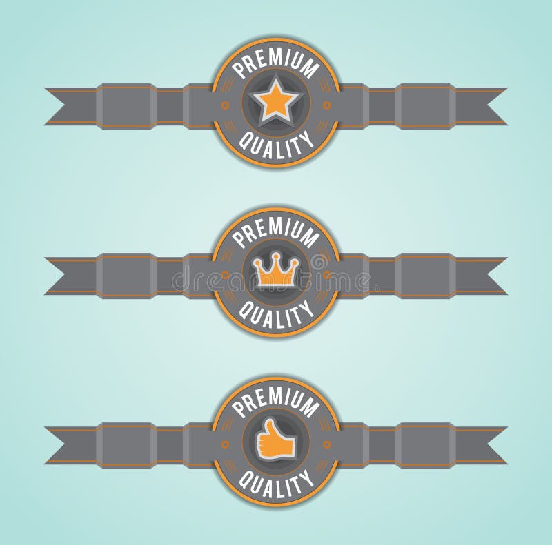 Quality Retro Labels and Ribbons Stock Vector - Illustration of quality ...