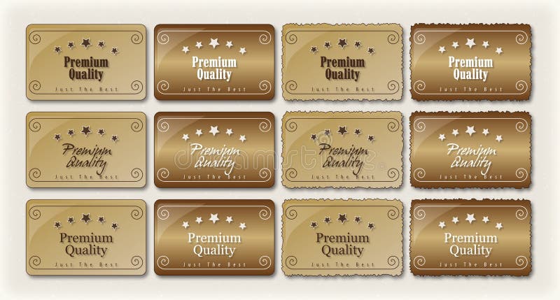 Retro Finest Quality Labels Stickers Stock Illustrations – 11 Retro ...