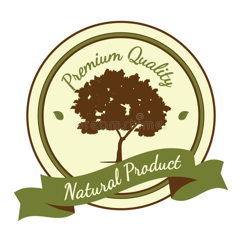 Premium Quality Natural Product Label. Vector Illustration Decorative ...
