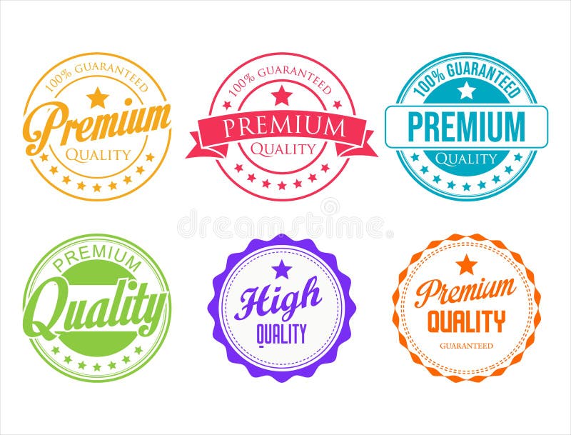 Premium Quality Retro Vintage Colorful Badge Stock Vector ...