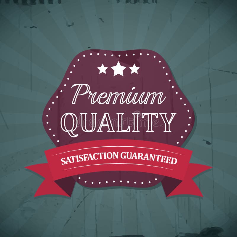 Premium Quality Retro Vintage Label with Ribbon Stock Vector ...