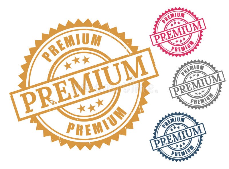 Premium Quality Seal Gold Red Gray Blue Grunge Texture Design Elements ...