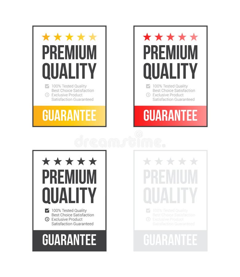 Premium Quality Stickers Set Stock Vector - Illustration of golden ...