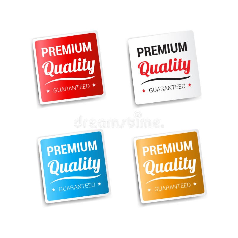 Premium Quality Stickers stock vector. Illustration of premium - 197121630