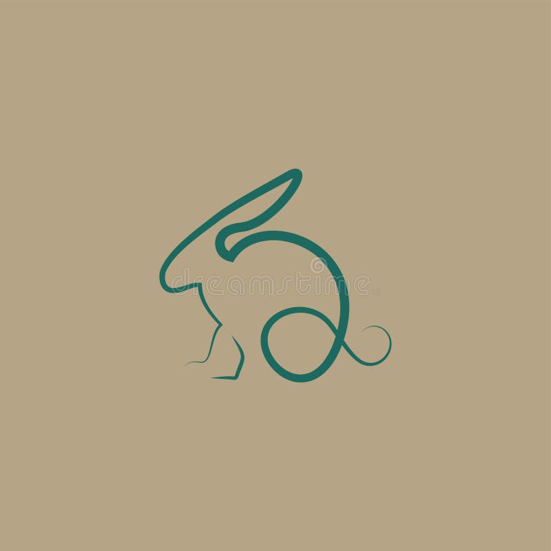 Premium rabbit logo design stock vector. Illustration of fast - 182409460