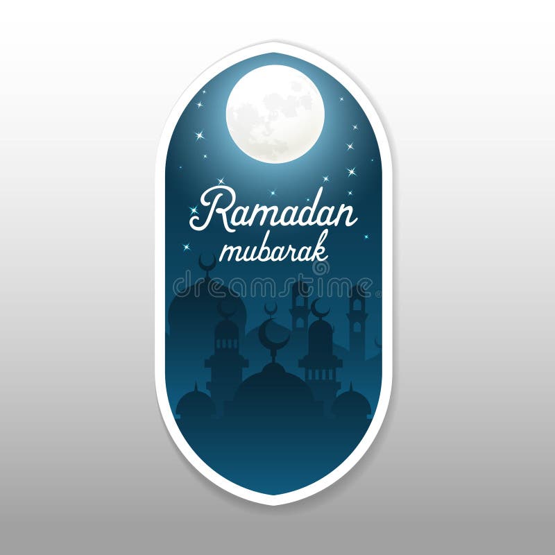 Ramadan Sticker Cute Kids Cartoon Stock Vector - Illustration of book ...