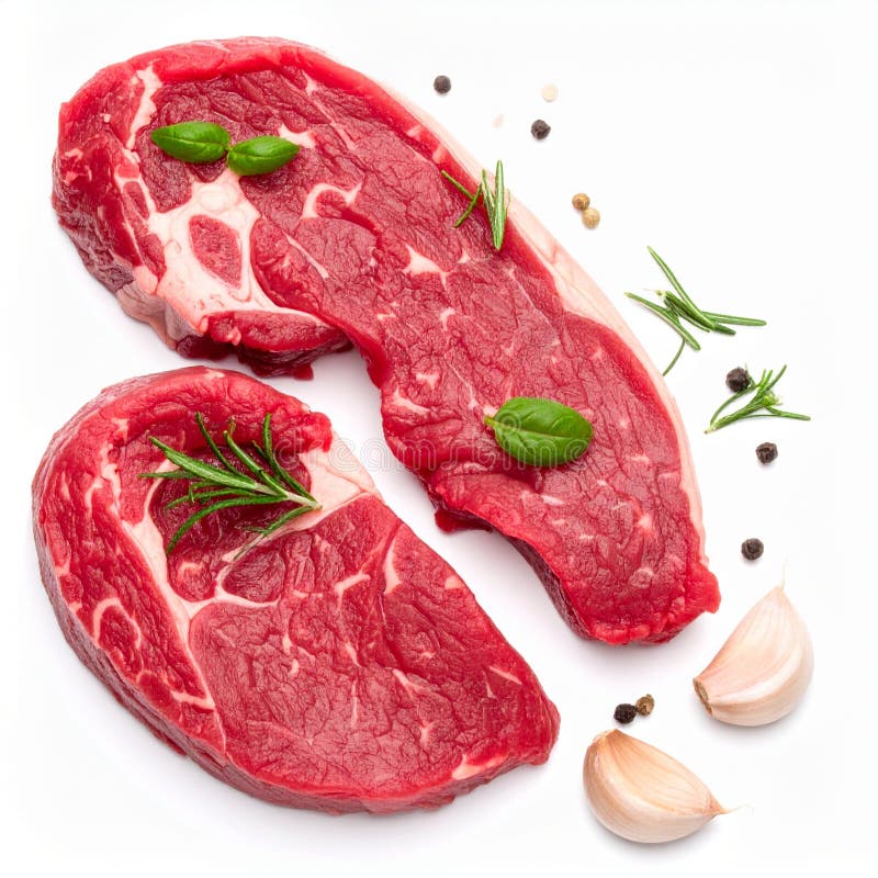 Premium Raw Beef Cuts Neatly Arranged for Presentation Stock ...