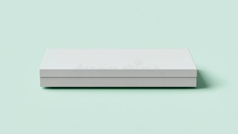 Premium Rectangular Grey Box Packaging on a Mint Green Background with ...