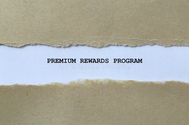 Premium Rewards Program on White Paper Stock Image - Image of priority ...