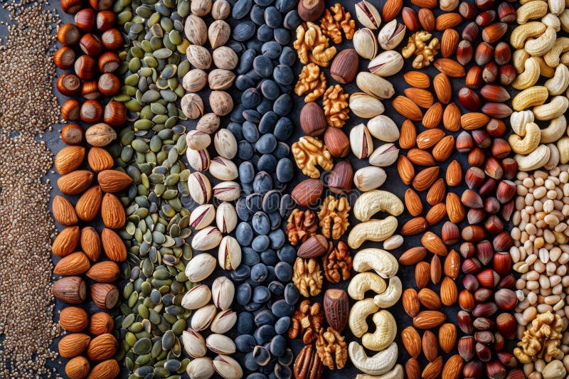 Premium Selection of Whole Nuts and Seeds for a Balanced Nutrient ...