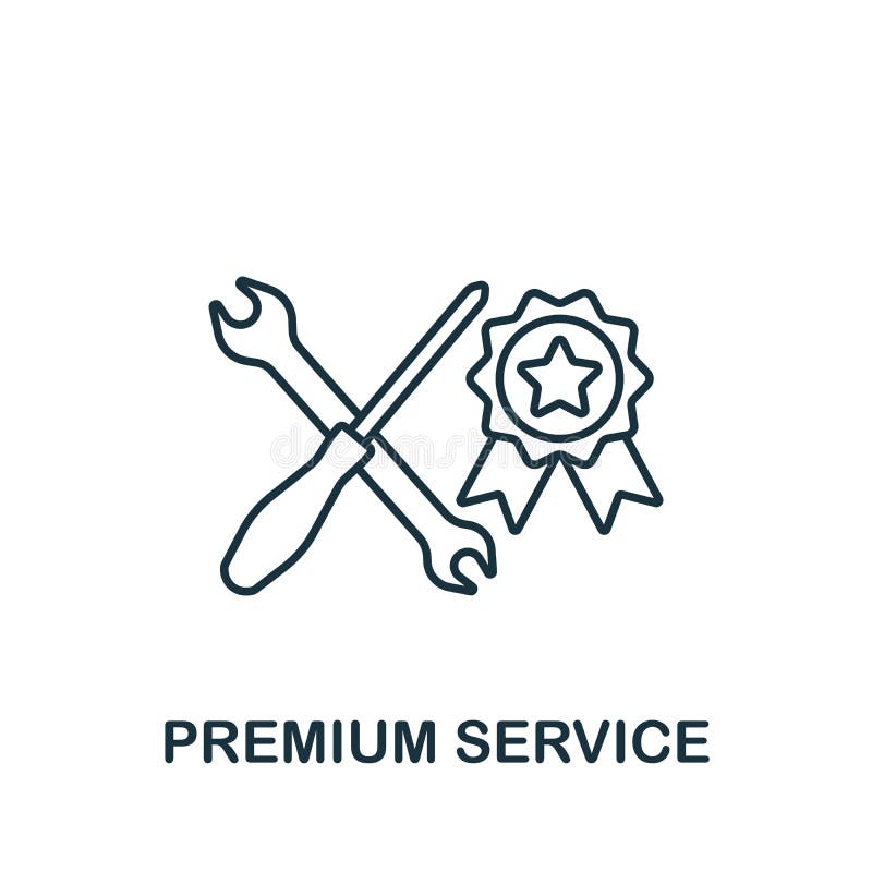 Premium Service Icon. Monochrome Simple Project Planning Icon for ...