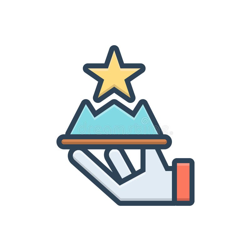 Color Illustration Icon for Premium Service, Privilege and Quality ...