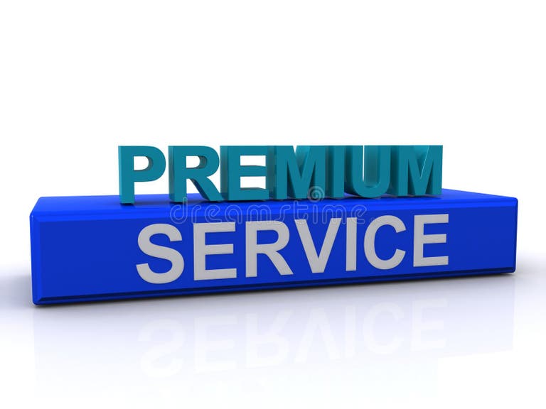 Premium service sign stock illustration. Illustration of dimensional ...